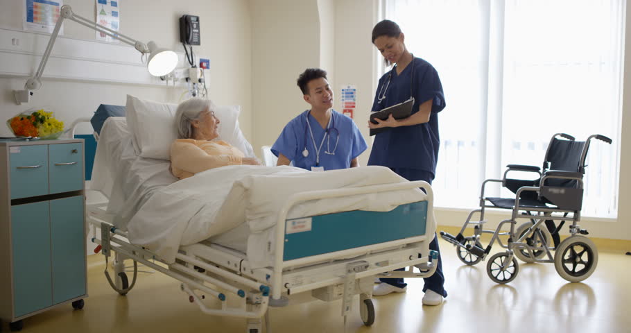 Stock video of 4k caring medical workers in hospital | 21577105 ...