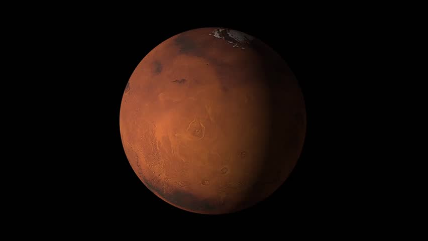Planet Mars Beautiful 3d Animation Of Mars Planet Rotates With Alpha ...