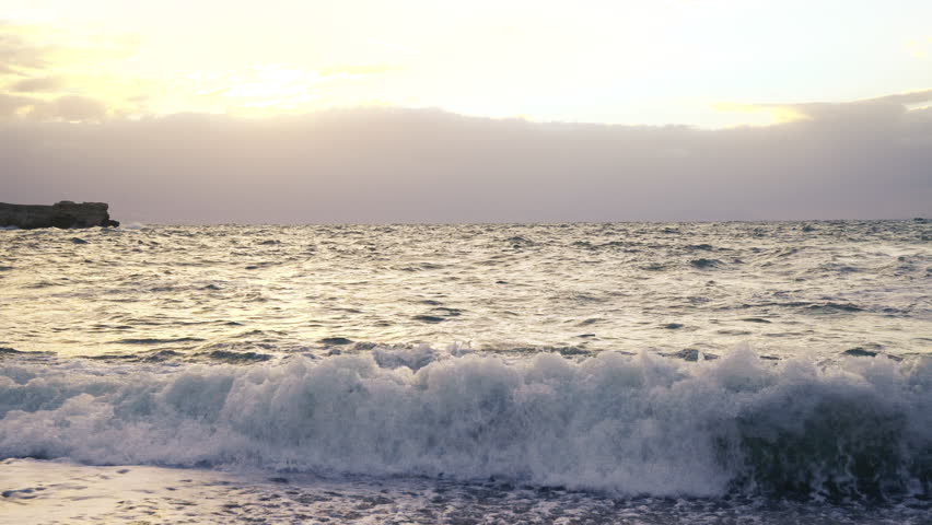 Cinemagraph Loop - Sea Mist Blows Over A Beach. Motion Photo. Stock ...