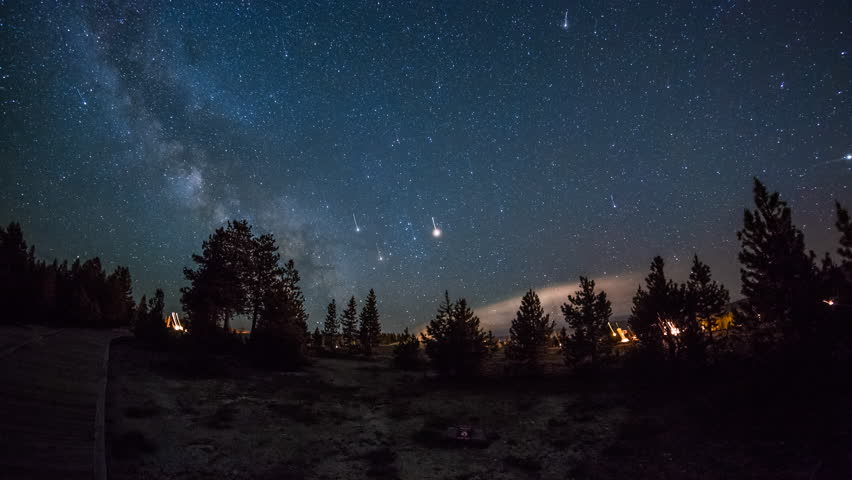 Sky with Stars in Yellowstone National Park, Wyoming image - Free stock ...