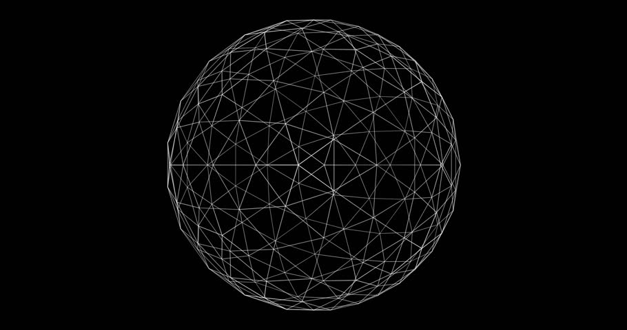 Plexus Style Loop Rotate Sphere Animation Cycle White Dots And Lines 0611