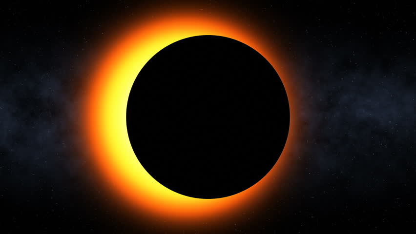 Fiery Solar Eclipse (30fps). Seamless Stock Footage Video (100% Royalty ...