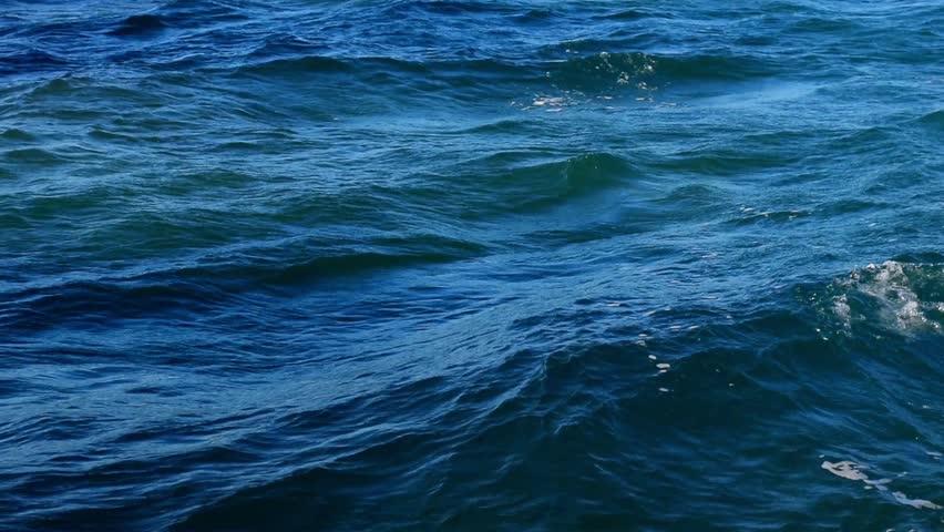 Blue Ocean Waves For Backgrounds, Credits, And Graphics. 240 Fps Slow ...