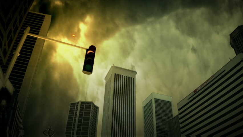 Meteor About to Hit City Stock Footage Video (100% Royalty-free ...