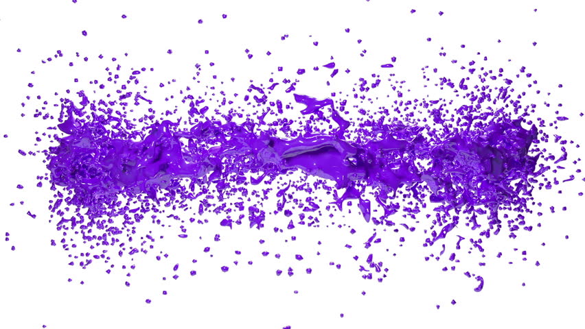 Transparent Violet Paint Forming A Circle On Clear White Background ...