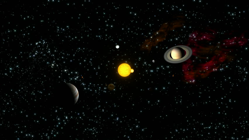 3d Circling Solar System. Seamless Stock Footage Video (100% Royalty ...