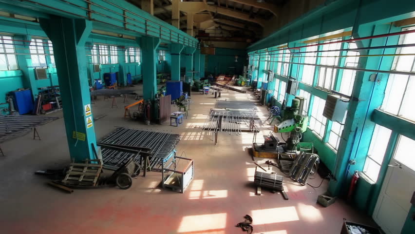 Stock Video Clip of Old abandoned factory hall | Shutterstock