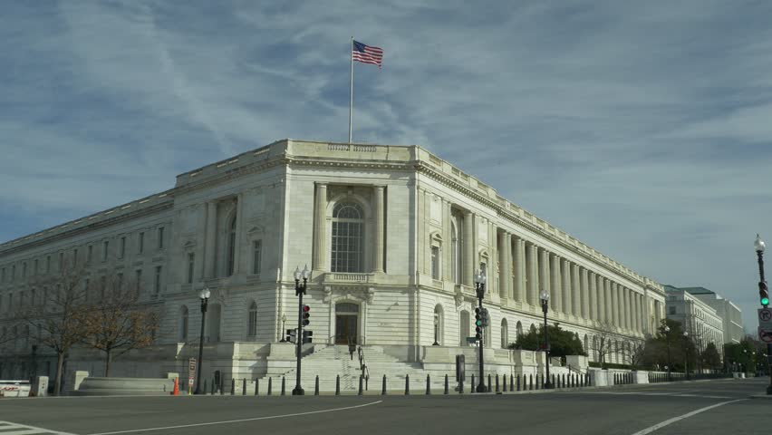 WASHINGTON, DC - MARCH 2015: Russell Senate Office Building With Sign ...