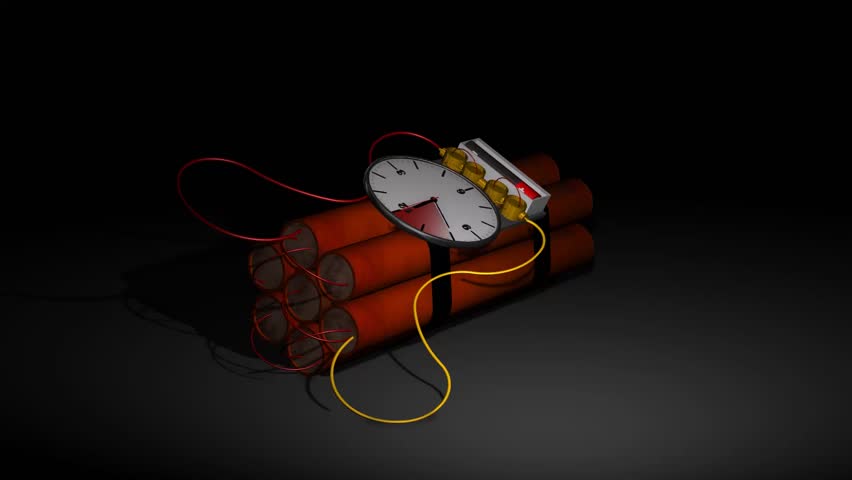 Bomb Countdown. 10 Seconds Of Bomb Animation On White Background. Stock ...
