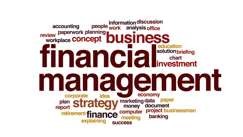 Financial Management Animated Word Cloud, Text Design Animation ...