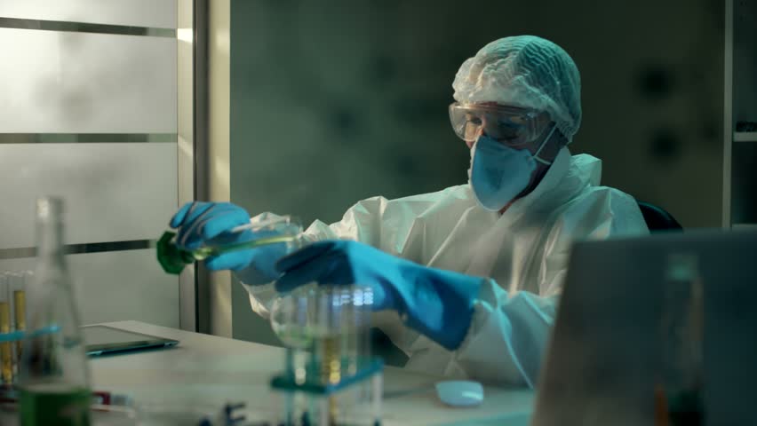 Crazy Mad Scientist In Respirator Develop And Test Himself A New ...