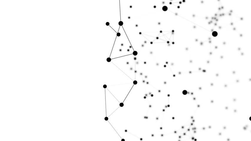 Abstract Motion Seamless Loop Background With Dots And Lines ...