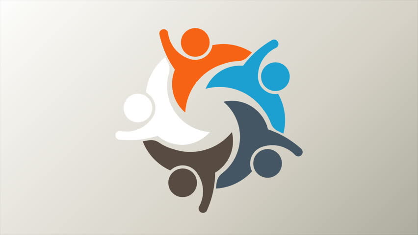 Teamwork Groups Interacting. Motion Graphic Background Stock Footage ...