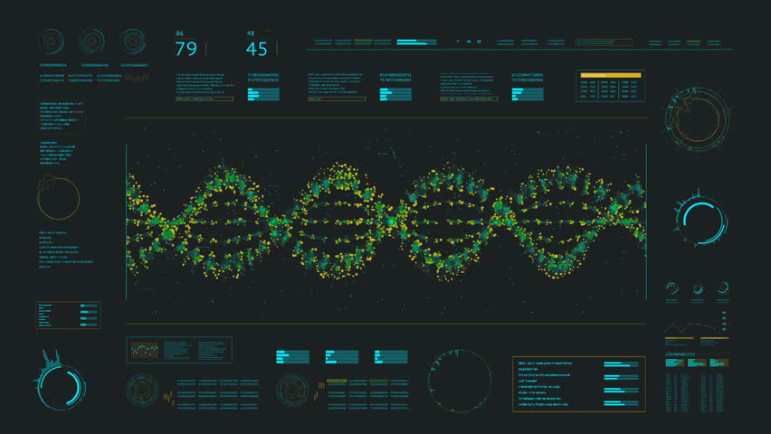 Futuristic Dna User Interface with Stock Footage Video (100% Royalty ...