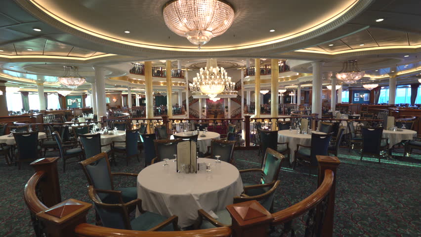 Beautiful And Elegant Fine Dining Restaurant. Cruise Ship Dining Room ...