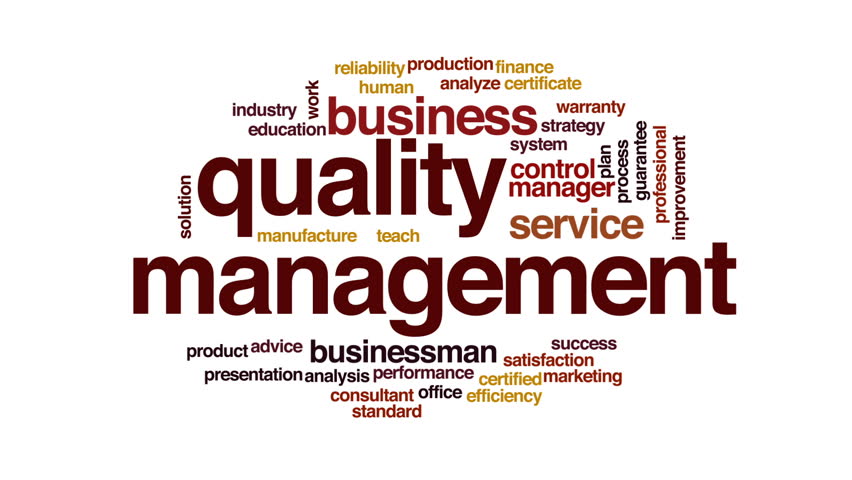Quality Management Animated Word Cloud, Text Design Animation. Stock ...