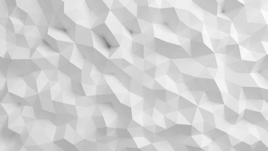 White Polygonal Geometric Surface. Computer Generated Seamless Loop ...
