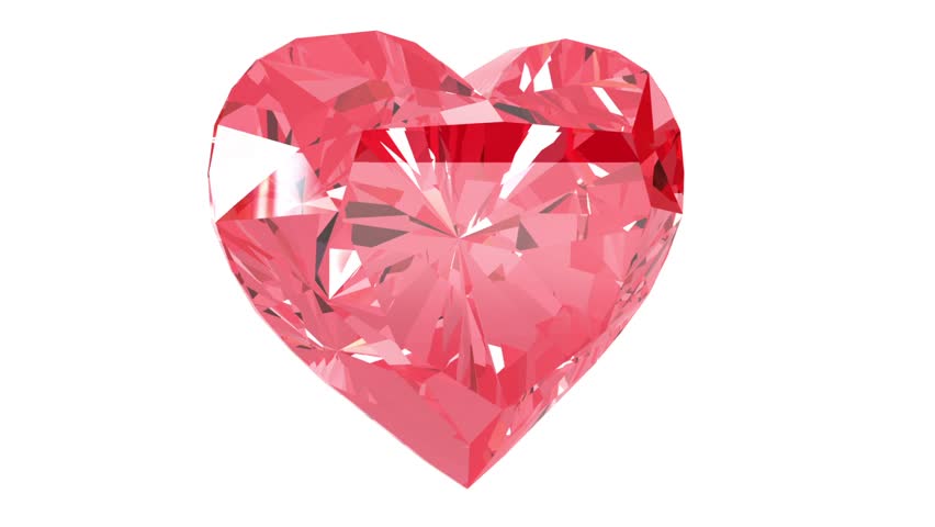 Red Heart Gemstone. Isolated On Stock Footage Video (100% Royalty-free ...