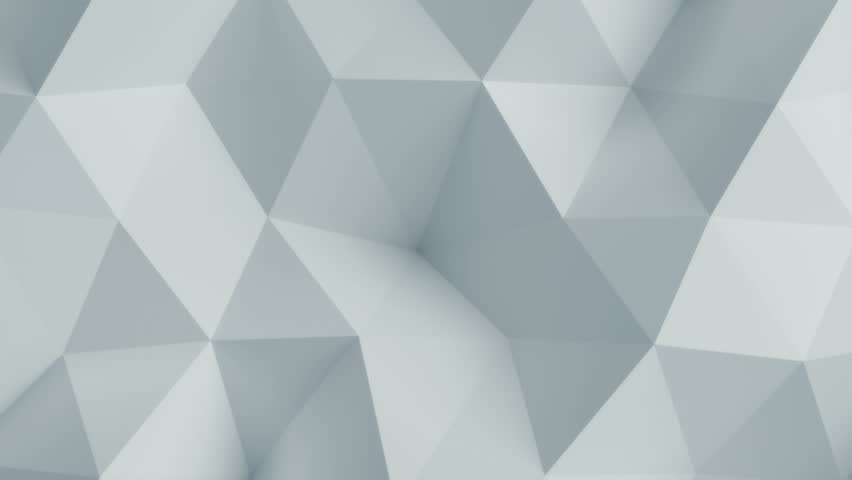 White Polygonal Geometric Surface. Computer Generated Seamless Loop Abstract Motion Background ...