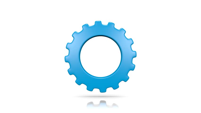 Stock video of one single blue gear rotating on | 23886295 | Shutterstock