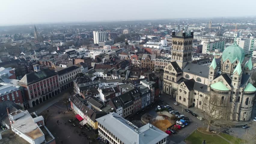 Historic Church in Neuss Germany Stock Footage Video (100% Royalty-free ...