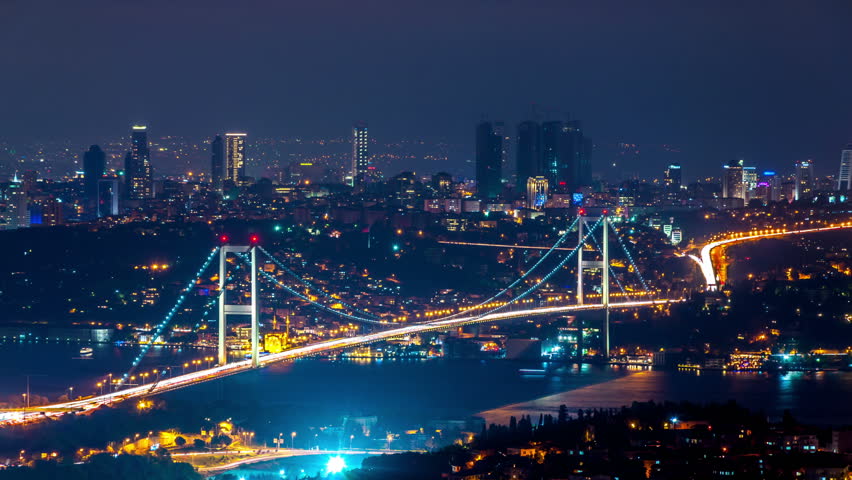 Stockvideoklipp på Istanbul. The Bosphorus Bridge, also known as ...