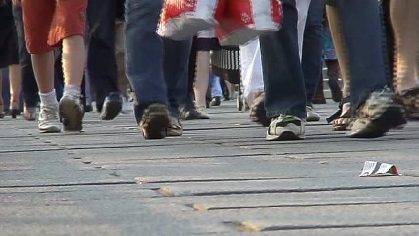 Stock video of people walking on busy street. | 250165 | Shutterstock