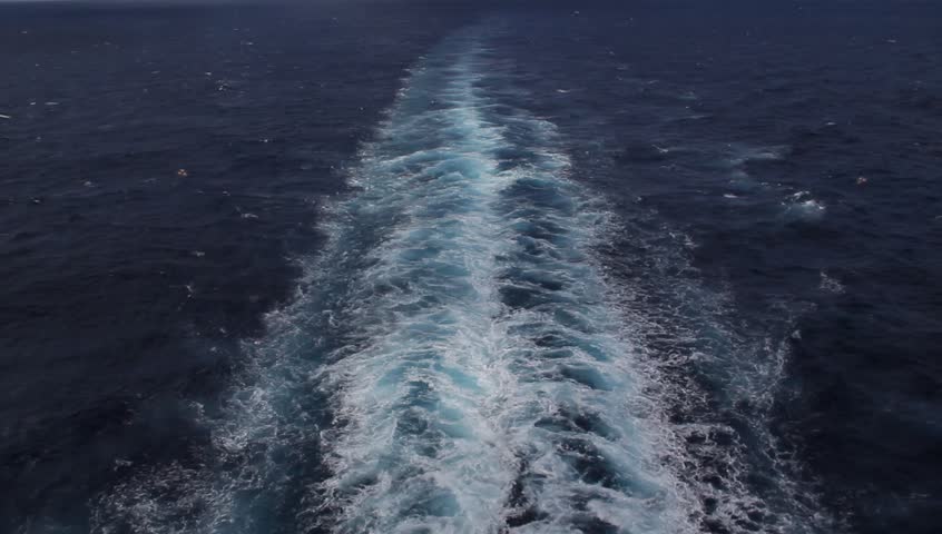 Boat Wake of Cruise Ship Stock Footage Video (100% Royalty-free ...