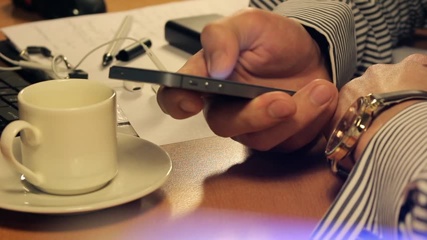 Full Hd,businessman Working with Phone Stock Footage Video (100% ...