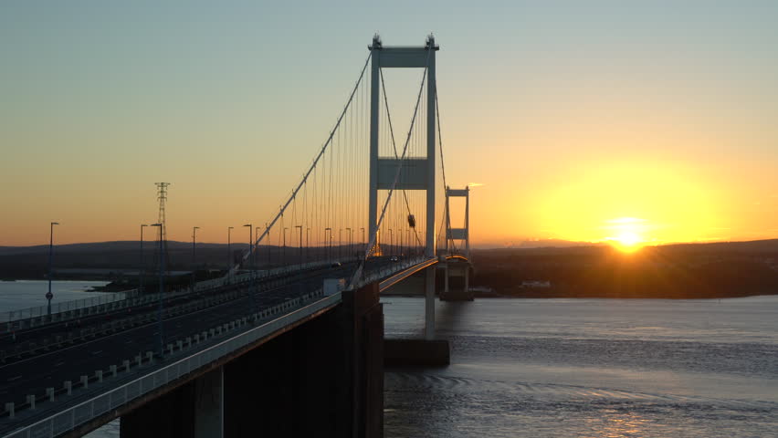 The Severn Bridge Over the Stock Footage Video (100% Royalty-free ...
