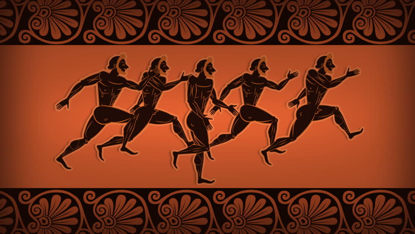 Ancient Greek Runners On Amphora. Stock Footage Video (100% Royalty ...