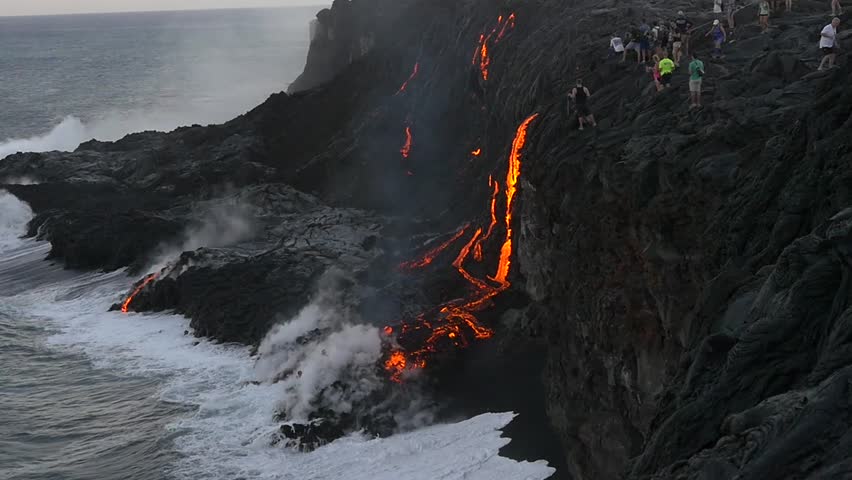 Slow Motion Volcanic Eruption Lava Stock Footage Video (100% Royalty ...