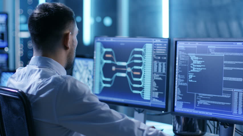 In the System Control Center Stock Footage Video (100% Royalty-free ...