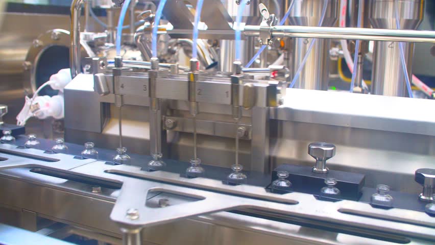 Pharmaceutical Drug Production. Production Line For Tablet (pill ...