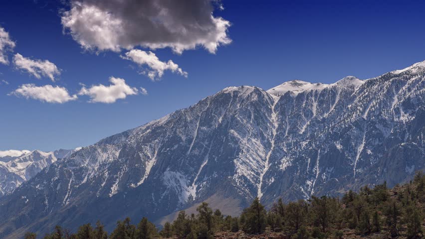 Snow capped mountains in the Sierra Nevada image - Free stock photo ...