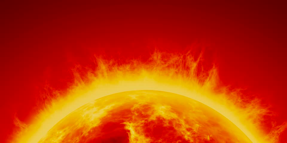 Realistic Red Sun Rendering As Close-Up Of Burning Star 4k CGI ...