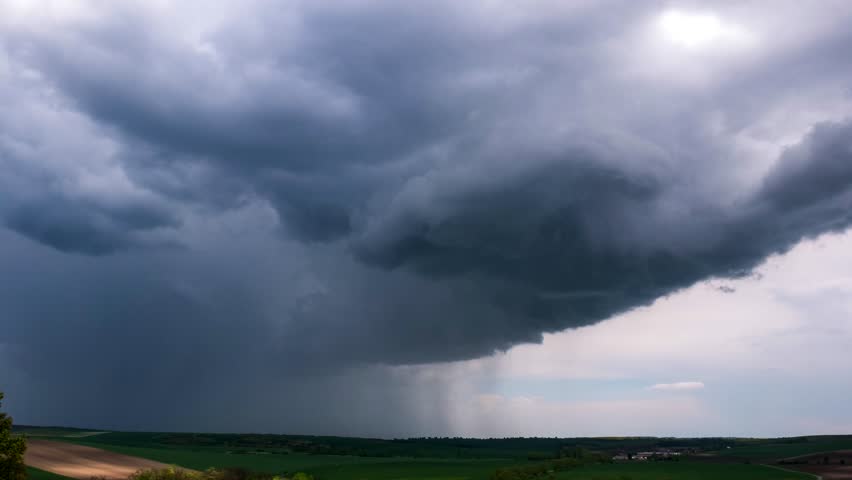 Time-lapse of Dramatic Thunderstorm Clouds Stock Footage Video (100% ...