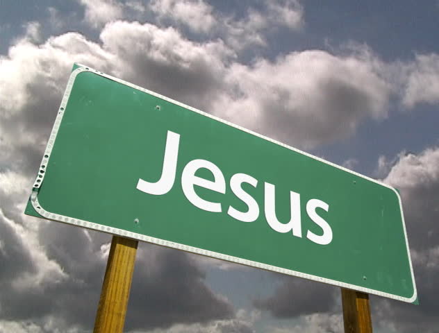 Jesus Road Sign with Dramatic Stock Footage Video (100% Royalty-free ...