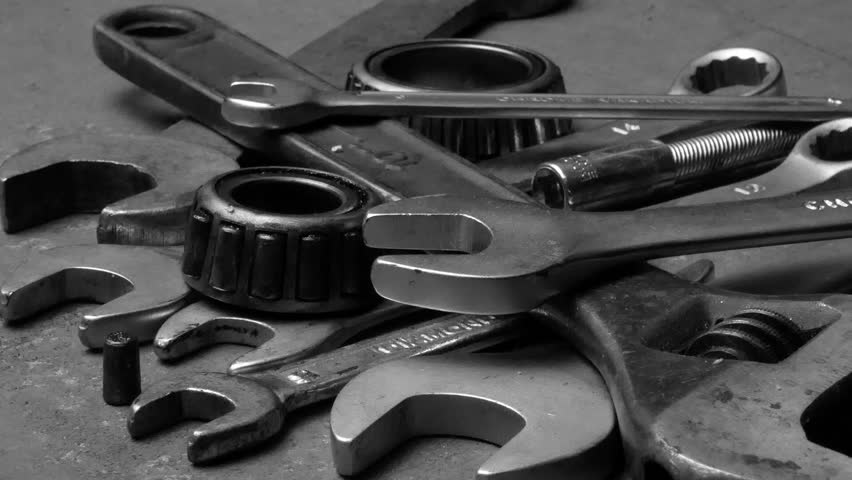 Automotive Tools a Greasy Male Stock Footage Video (100% Royalty-free ...