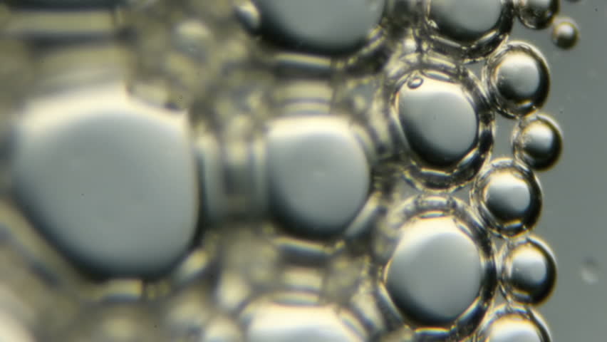 Bubbles Moving Under a Microscope Stock Footage Video (100% Royalty ...
