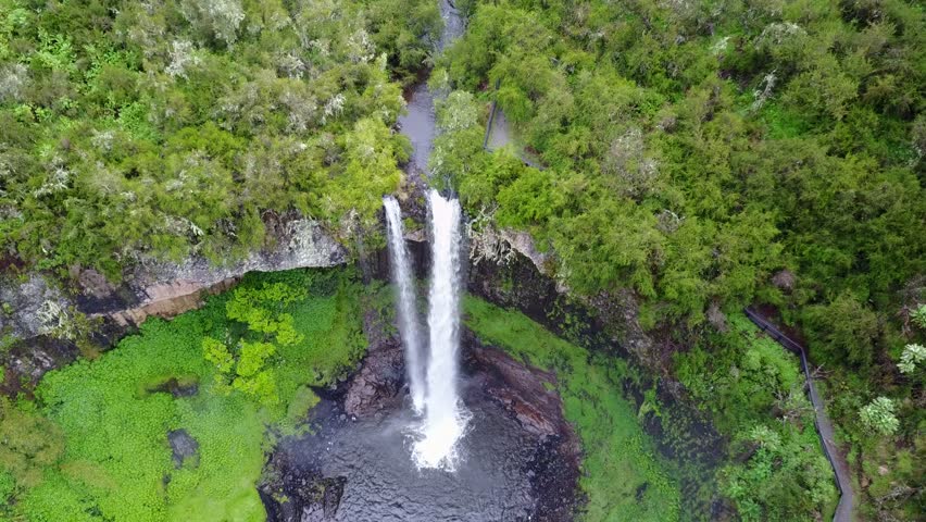 Wideo stockowe waterfall - aerial drone 4k footage | 28153285 ...