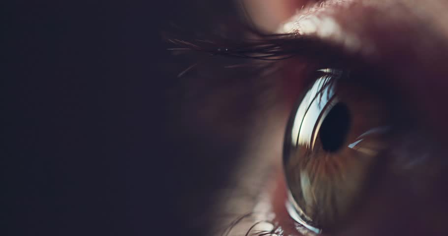 Macro Close-up Eye Blinking. Slow Stock Footage Video (100% Royalty ...