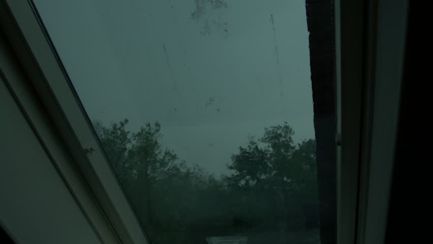 Roof Window Rain Dark Storm Stock Footage Video (100% Royalty-free ...