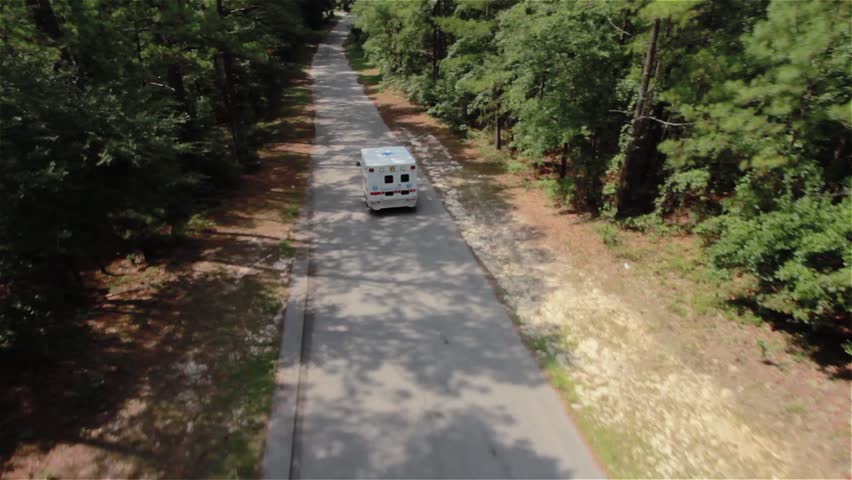Aerial View of an Ambulance Stock Footage Video (100% Royalty-free ...