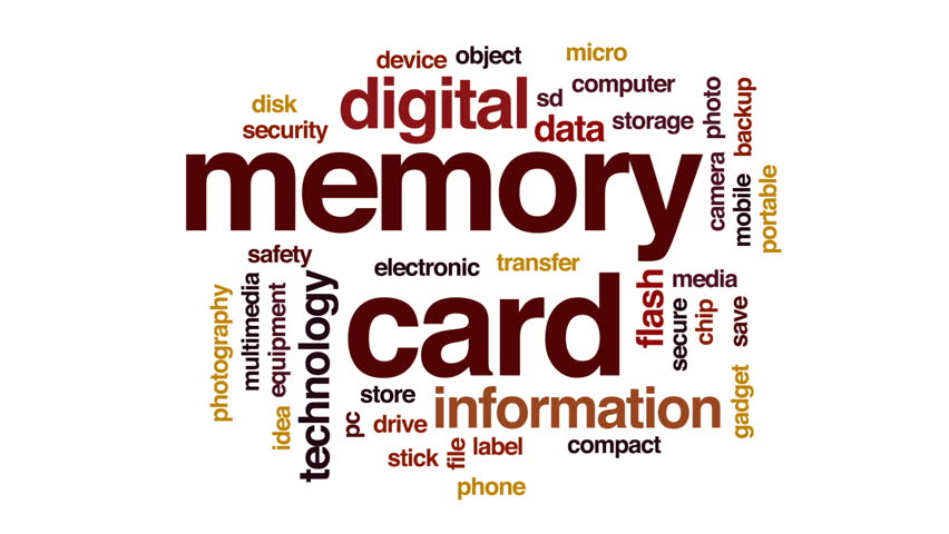 Stock video of memory card animated word cloud, text | 28388815 ...