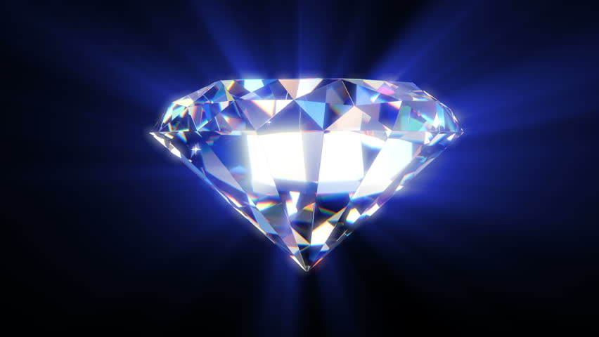 Red Diamond - Loopable Spinning Animation With Particles Stock Footage ...