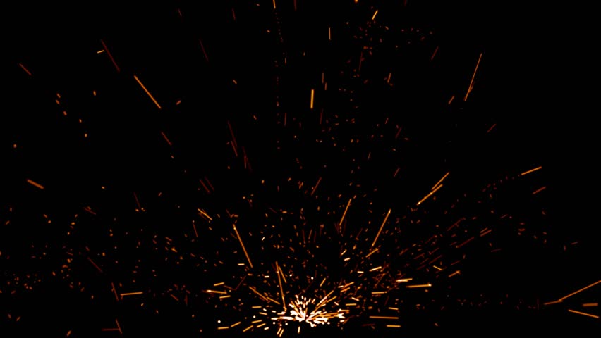 Welding Particles Falling On a Stock Footage Video (100% Royalty-free ...