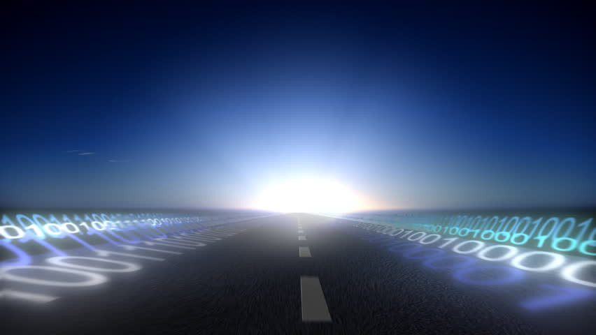 Traveling Over the Data Highway. Stock Footage Video (100% Royalty-free ...