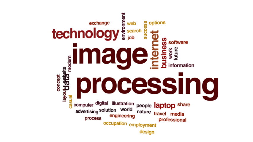 Image Processing Animated Word Cloud, Stock Footage Video (100% Royalty ...