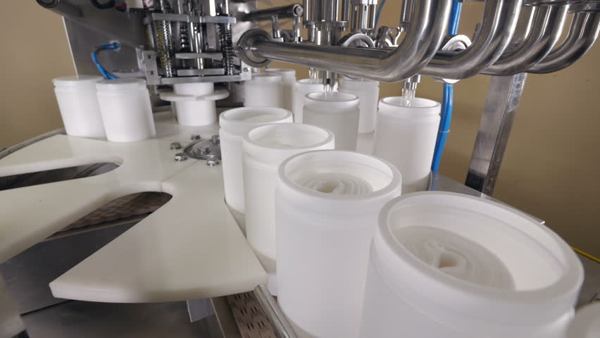 Pharmaceutical Drug Production. Production Line For Tablet (pill ...